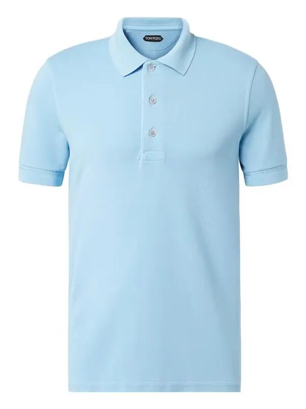 TOM FORD Jersey Polo Shirt - Blue