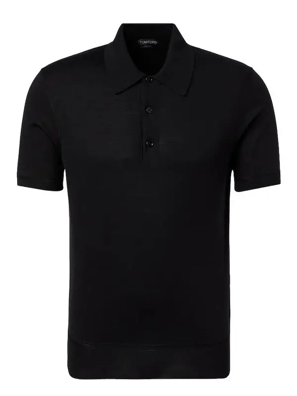 TOM FORD Cotton Polo Shirt - Black