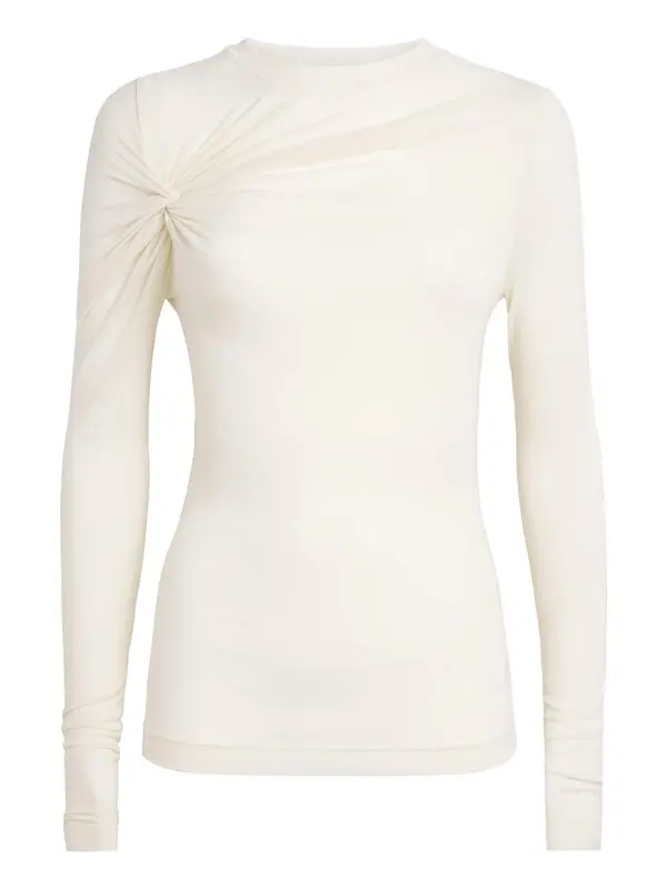 AGOLDE Lissa Long Sleeve T-shirt - Ivory