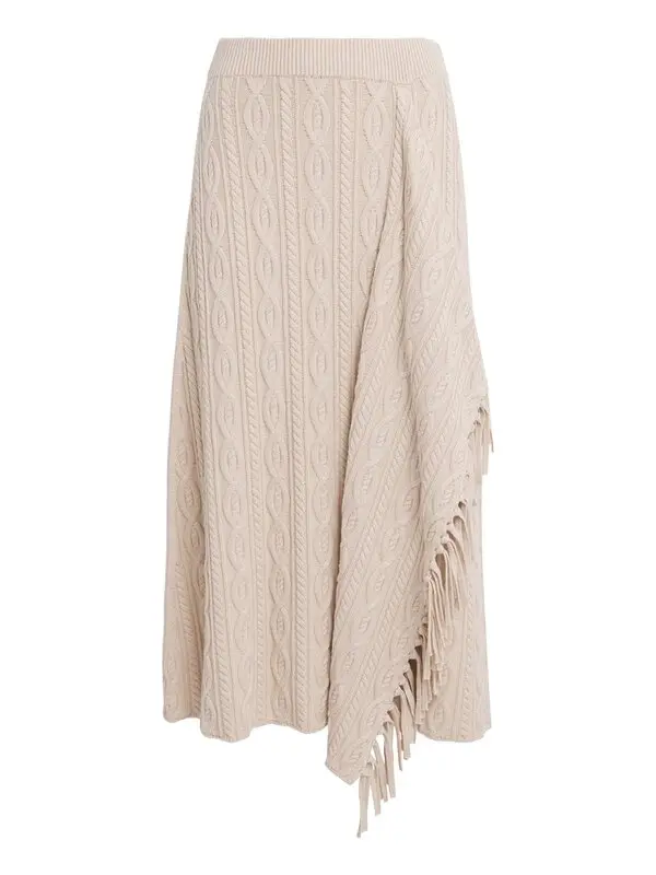 Simkhai Cotton-wool Kara Midi Skirt - Beige