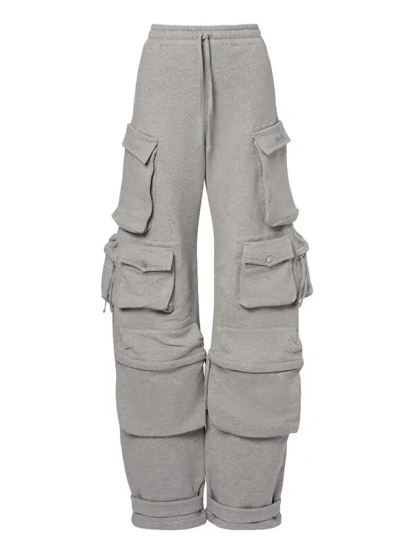 Attico Cotton Jersey Sweatpants - Grey