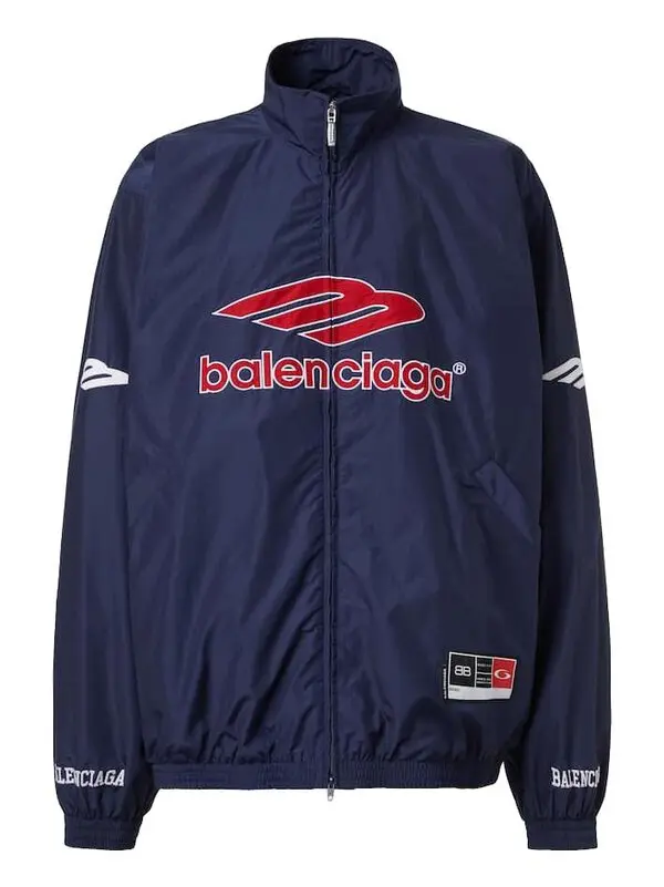 Balenciaga 3b Sports Icon Cotton-blend Track Jacket - Blue