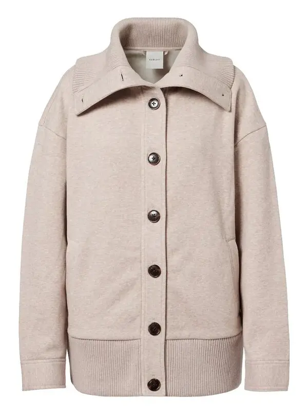 Varley Tammy Cotton-blend Jersey Jacket - Beige