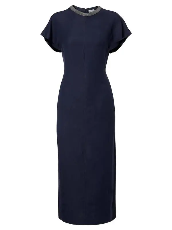 Brunello Cucinelli Monili Midi Dress - Blue