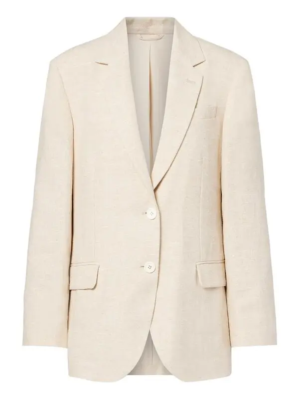 Brunello Cucinelli Linen-blend Blazer - Beige