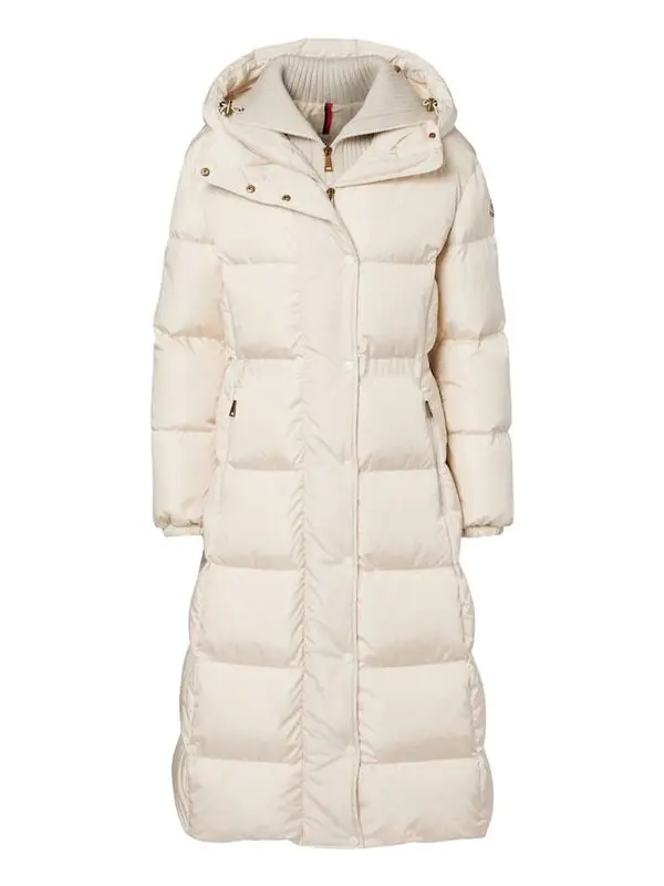 Moncler Chamer Hooded Down Coat - White