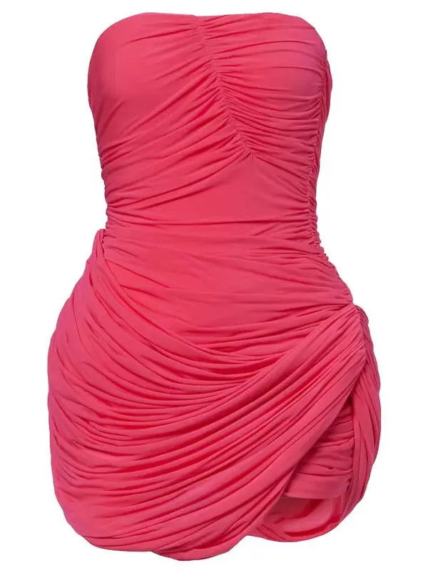 Magda Butrym Draped Ruched Mini Dress - Pink