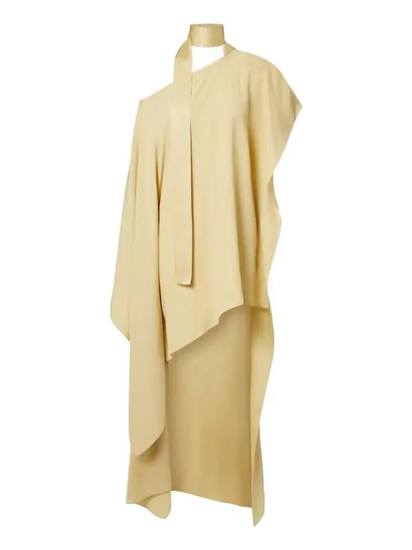 TALLER MARMO Trebia Asymmetric Crêpe Cady Kaftan - Yellow