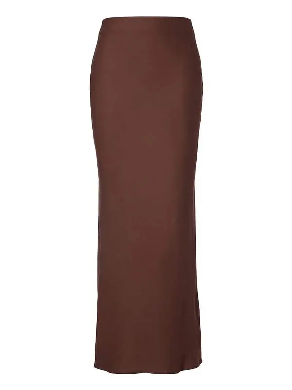 Brunello Cucinelli Twill Maxi Skirt - Brown