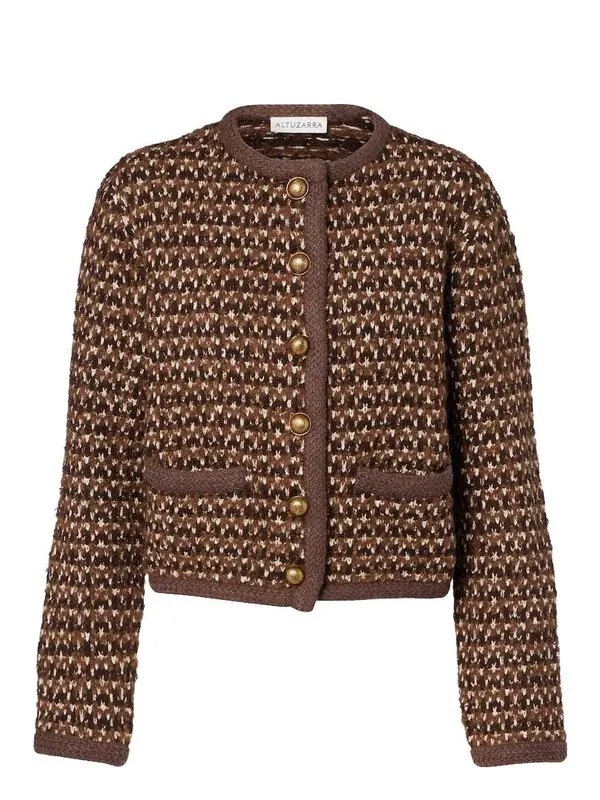 Altuzarra Conroy Tweed Jacket - Brown