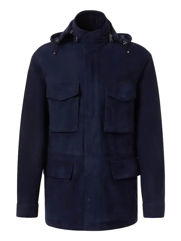 TOM FORD Suede Field Jacket - Blue