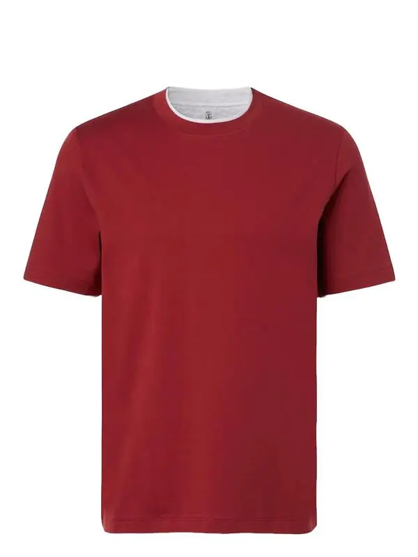 Brunello Cucinelli Cotton Jersey T-shirt - Red
