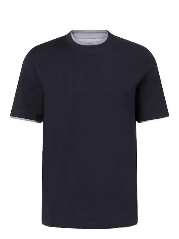 Brunello Cucinelli Cotton Jersey T-shirt - Blue