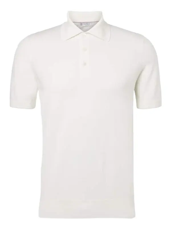 Brunello Cucinelli Cotton Piqué Polo Shirt - White