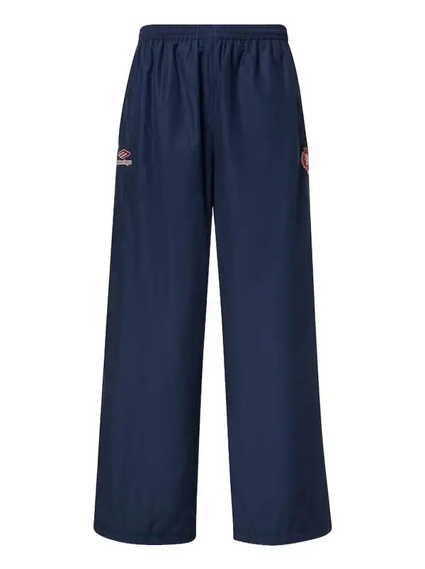Balenciaga Logo Oversized Cotton-blend Jersey Track Pants - Blue