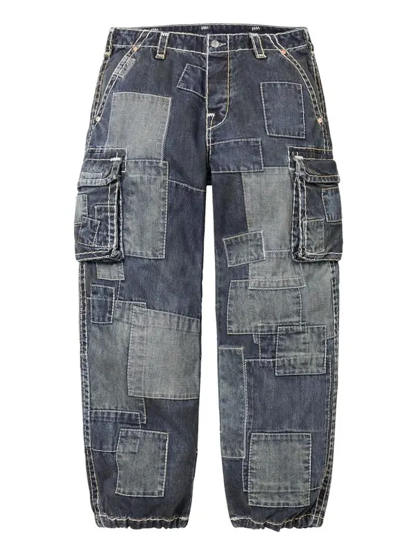 Supreme X True Religion Patchwork Cargo Pant - Blue