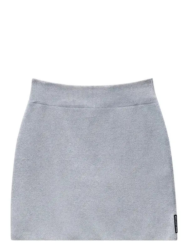 Alexander Wang Mini Skirt With Embossed Logo - Grey