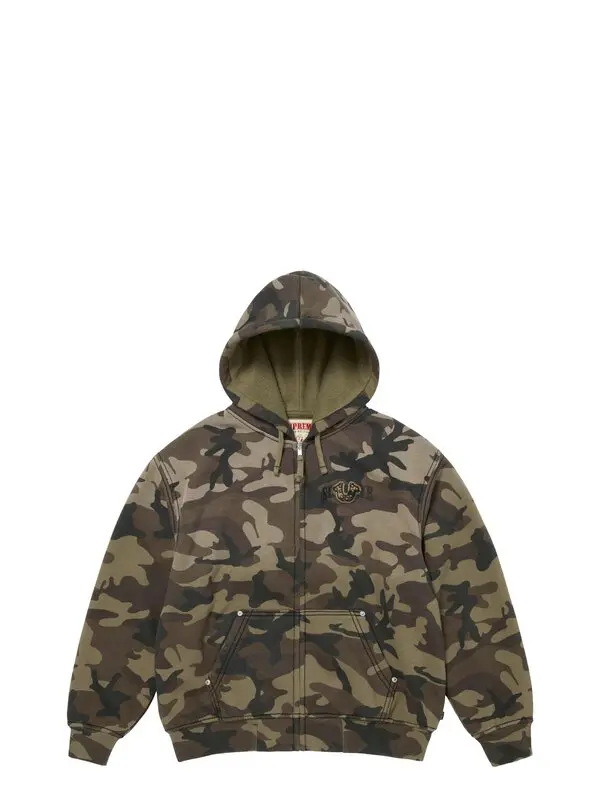 Supreme X True Religion Zip Up Hooded Sweatshirt - Brown