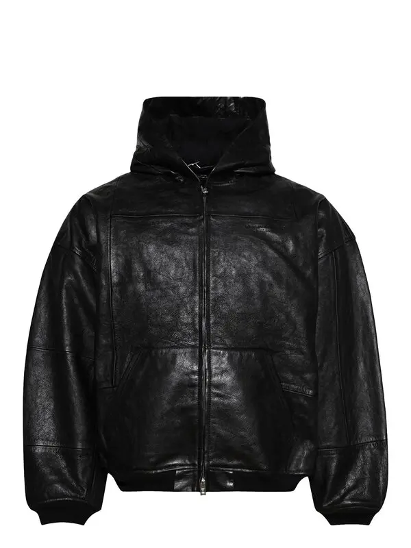 Alexander Wang Patchwork Hoodie Jacket - Black