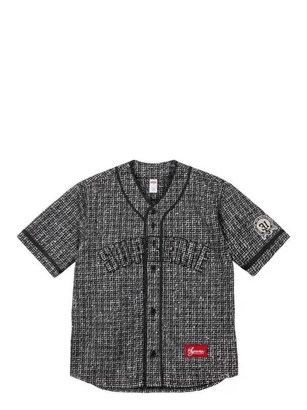 Supreme Bouclé Baseball Jersey - Black