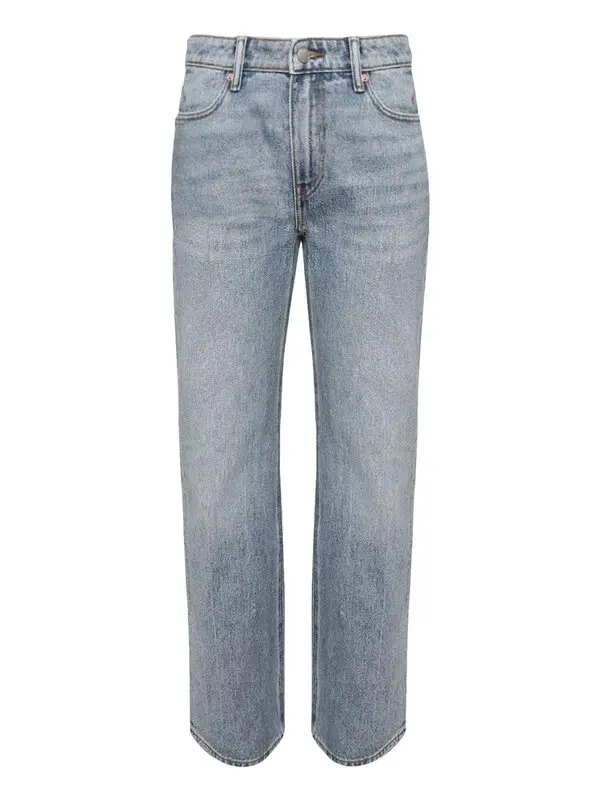 Alexander Wang Mid-rise Relaxed Jeans With Diamante Charm - Blue