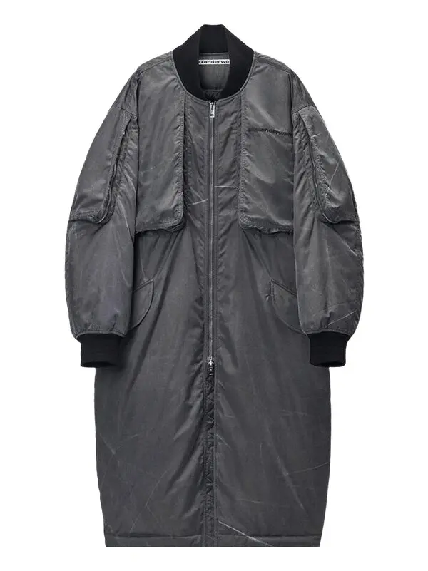 Alexander Wang Oversized Padded Parka Coat - Black