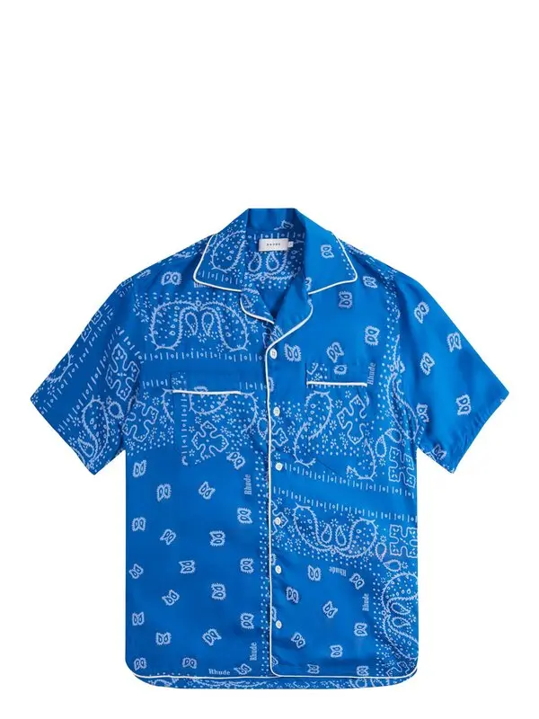 Rhude Bandana Track Shirt - Blue