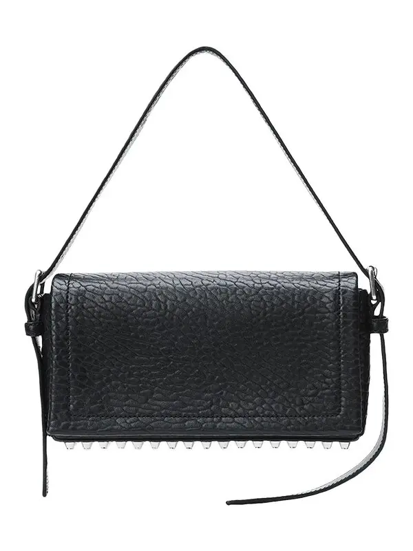 Alexander Wang Ricco Crushed Slim Flap Bag - Black