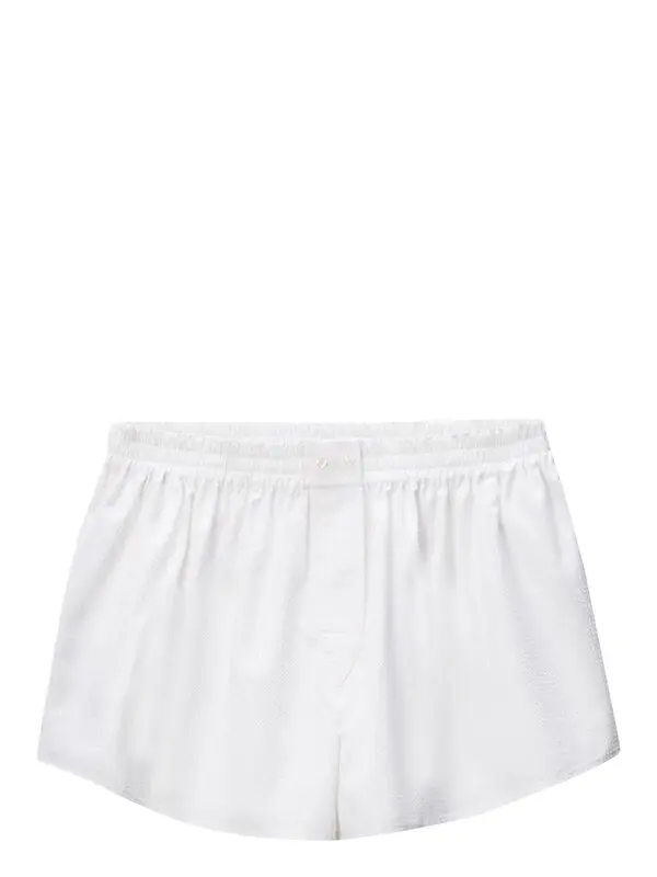 Alexander Wang Boxer Short With Hotfix Detailing - White