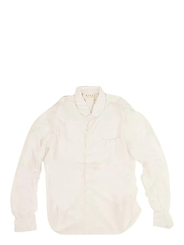 Marni Faded Stripe Poplin Button-down Shirt - White