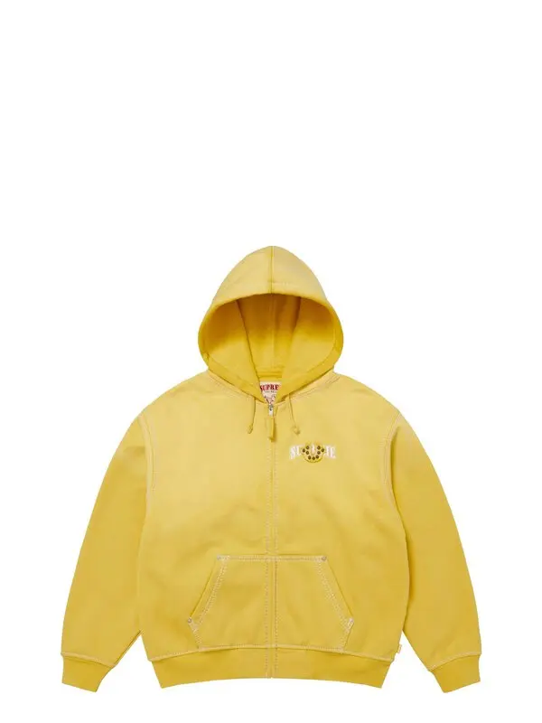 Supreme X True Religion Zip Up Hooded Sweatshirt - Yellow