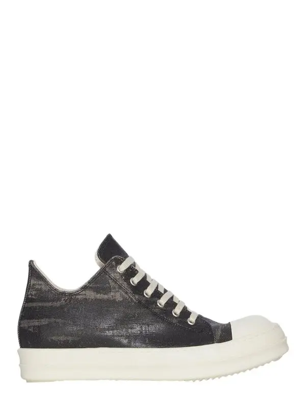 Rick Owens Concordians Washed Foil Sneakers - Black