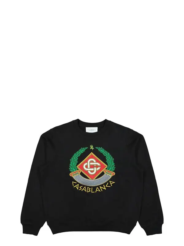 Casablanca Casa Crest Embroidered Sweatshirt - Black
