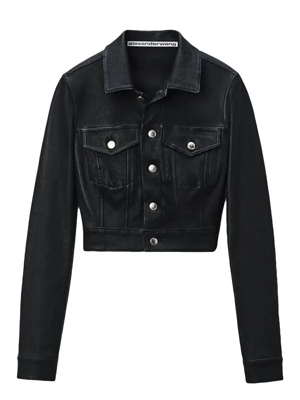 Alexander Wang Shrunken Trucker Jacket - Black