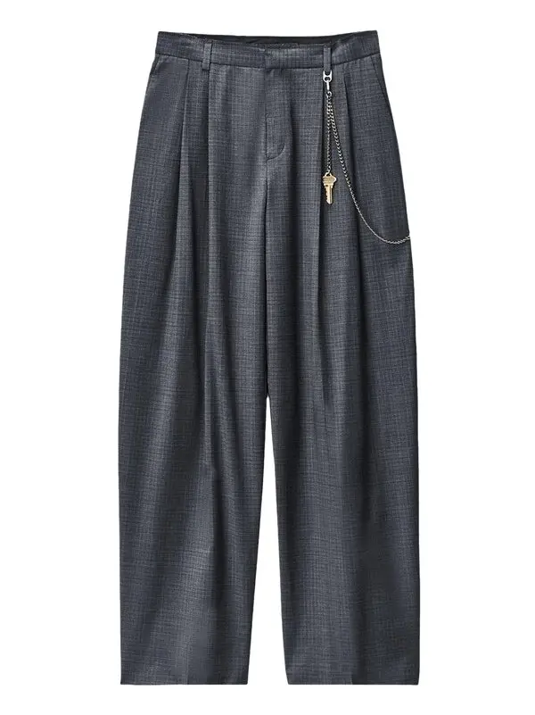 Alexander Wang Mid-rise Trouser With Chain Detail - Grey
