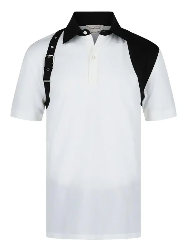 Alexander McQueen Harness Polo Shirt - White