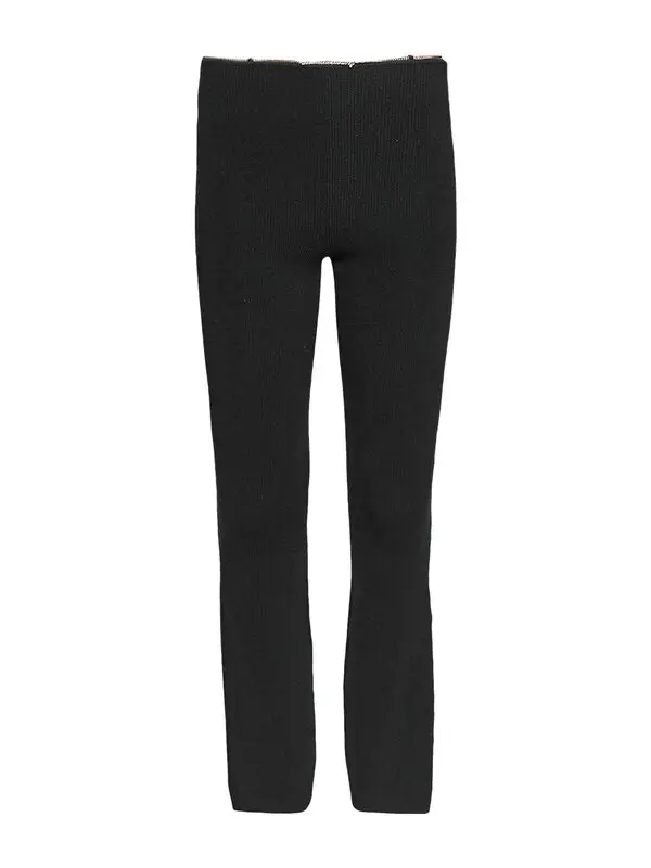 Alexander Wang Boot Leg Pants With Logo Waist Chain - Black