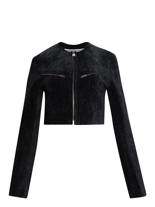 Alexander Wang Cropped Boxy Jacket - Black