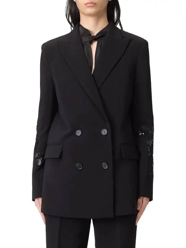 ERMANNO FIRENZE Double Breasted Jacket - Black