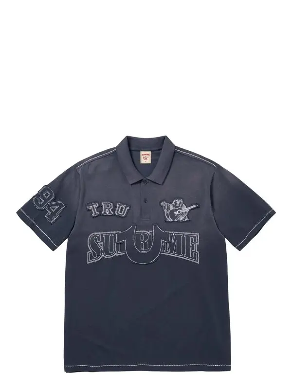 Supreme X True Religion Appliqué Polo - Blue