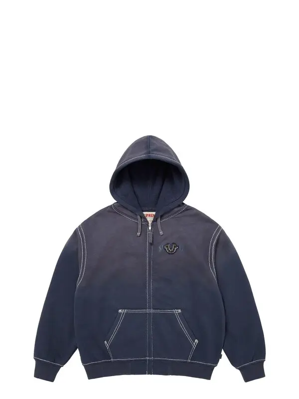 Supreme X True Religion Zip Up Hooded Sweatshirt - Blue