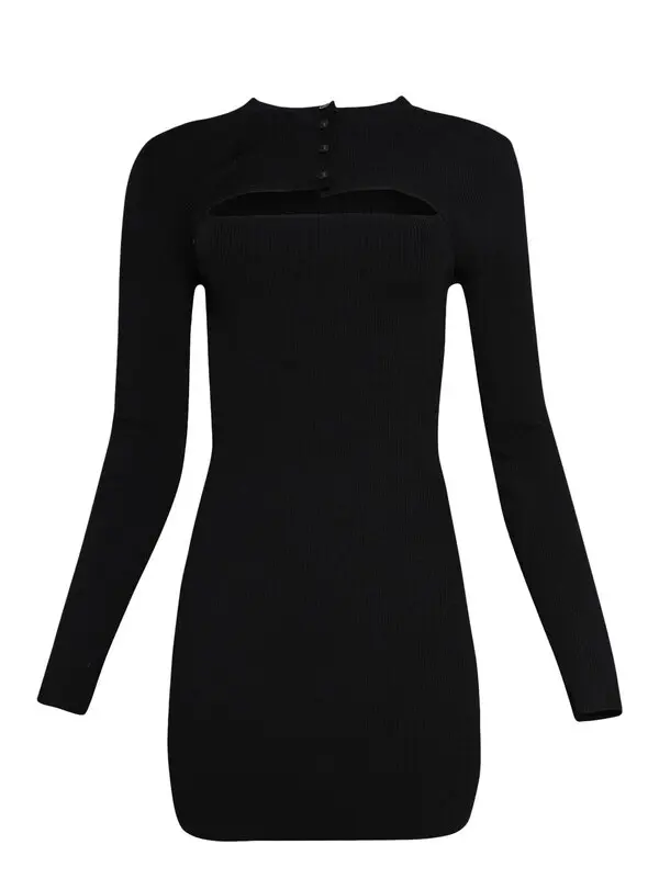 Alexander Wang Cropped Cardigan And Cami Mini Dress Twinset - Black