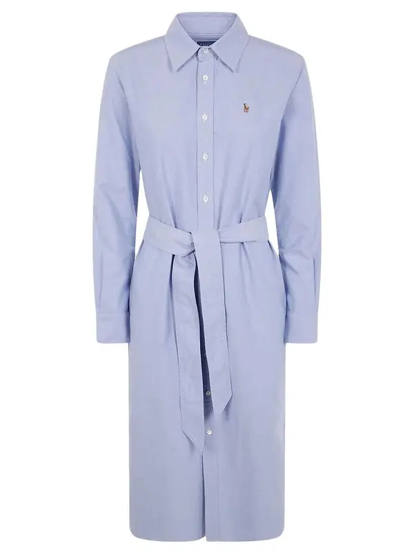 Polo Ralph Lauren Long-sleeve Shirt Dress - Blue
