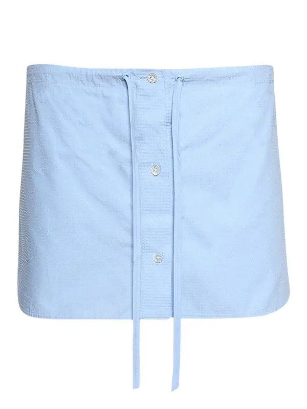Alexander Wang Hotfix Drawstring Mini Skort - Blue