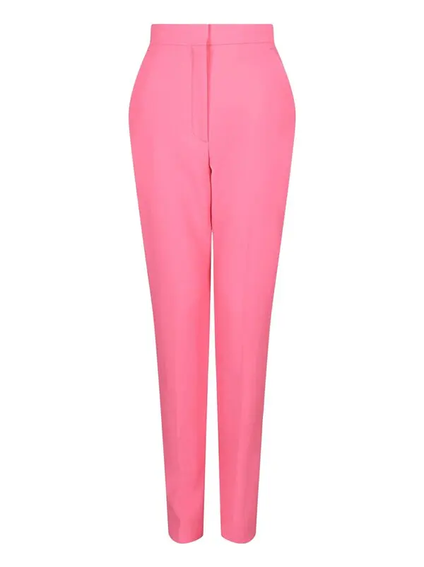 Alexander McQueen High-waisted Cigarette Pants - Pink