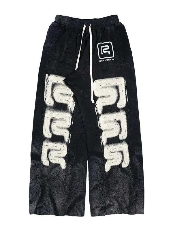 RIVINGTON ROI REBIS R Logo Faster Flight Sweatpants - Black
