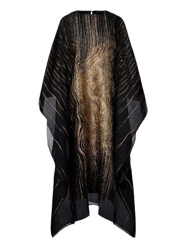 TALLER MARMO Venice Silk-blend Fil Coupé Kaftan - Black
