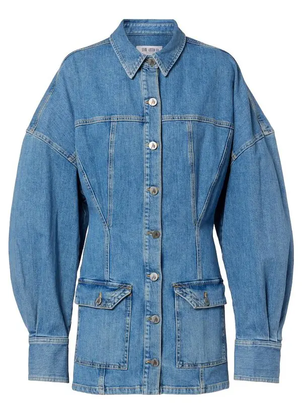 Attico Denim Mini Dress - Blue