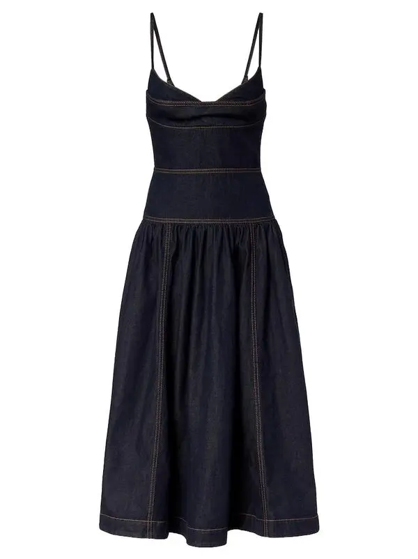 Zimmermann Denim Midi Dress - Blue