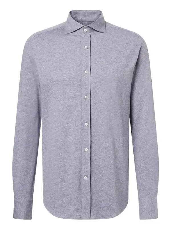 Brunello Cucinelli Cotton Poplin Shirt - Grey